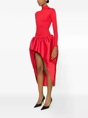ATU BODY COUTURE Long-sleeve Asymmetric Dress - Red
