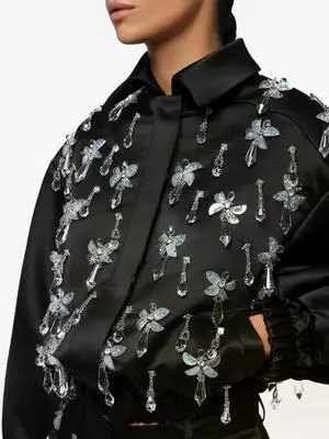 ANOUKI Crystal-embellished Bomber Jacket