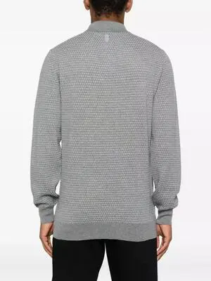 Canali Polo-collar Merino Wool Sweater - Grey