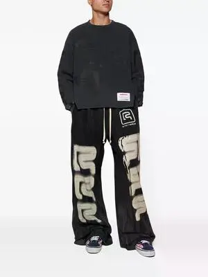 RRR123 Graphic-print Long-sleeved Sweatshirt - Black