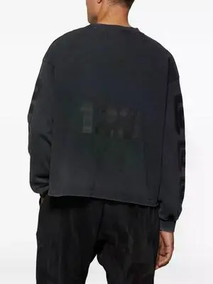 RRR123 Graphic-print Long-sleeved Sweatshirt - Black