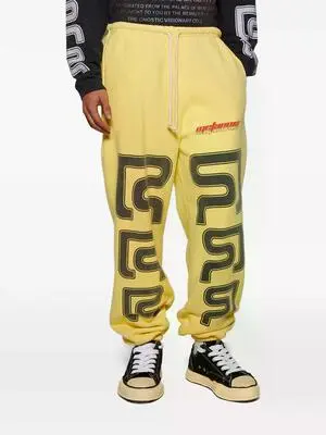 RRR123 Drawstring Graphic-print Trousers
