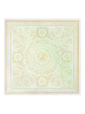 Versace Barocco-print Silk Scarf - White