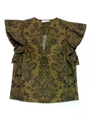 Ulla Johnson Ruffled Floral-pattern Blouse
