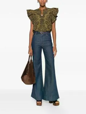 Ulla Johnson Ruffled Floral-pattern Blouse