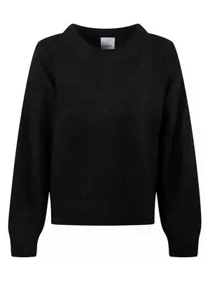 ALLUDE Round-neck Fine-knit Sweater