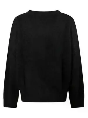 ALLUDE Round-neck Fine-knit Sweater