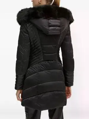 Guess Quilted Hooded Jacket With Faux-fur Trim