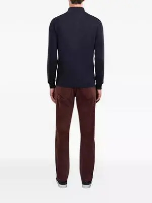 MOORER Half-zip Turtleneck Sweater