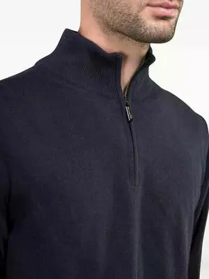 MOORER Half-zip Turtleneck Sweater