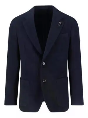 LARDINI Single-breasted Flower Pin Blazer