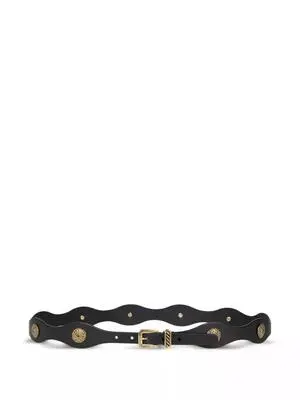 Etro Jewel Studs Leather Belt - Black