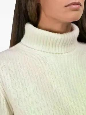 MOORER Cable-knit Turtleneck Sweater