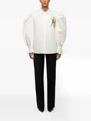 ANOUKI Floral-appliqué Shirt