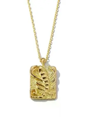 David Webb 18k Yellow Diamond Scorpio Zodiac Pendant Necklace - Gold