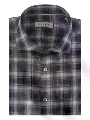 Canali Plaid Button Shirt