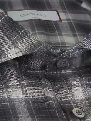 Canali Plaid Button Shirt