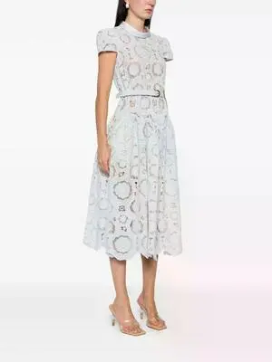 SELF-PORTRAIT Floral-lace Midi Dress