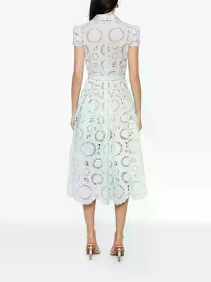SELF-PORTRAIT Floral-lace Midi Dress