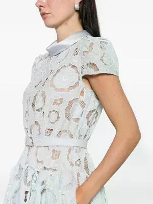 SELF-PORTRAIT Floral-lace Midi Dress