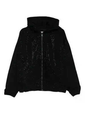 PURPLE BRAND Radial Hotfix Zip Hooded Jacket