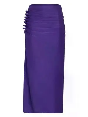 Rabanne Draped Midi Skirt - Purple