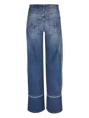 Ag Adria Paneled Frayed Jeans