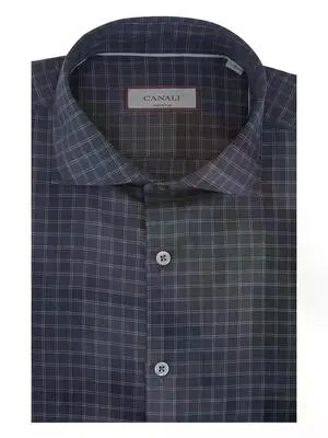 Canali Checked Buttoned Shirt