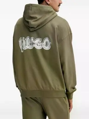 Hugo Logo-print Long-sleeve Hoodie