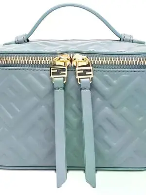 Fendi Ff-logo Leather Mini Vanity Bag