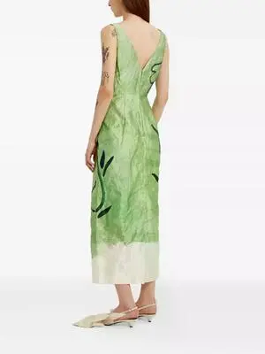 Erdem Abstract-print Midi Dress