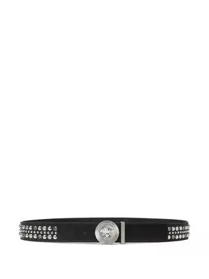 Versace Medusa Studded Belt - Black