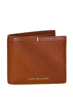 Tommy Hilfiger Stitched Leather Wallet - Brown