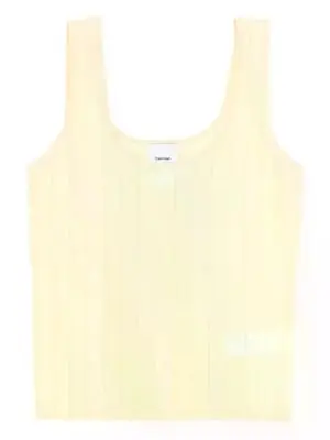 Calvin Klein Ribbed Knit Tank Top - Yellow