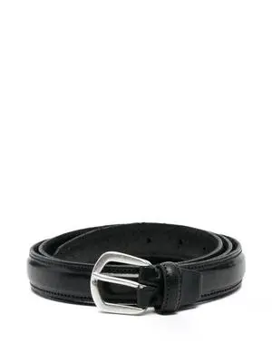 ALBERTO LUTI Buckle Leather Belt - Black