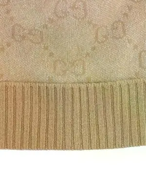 Gucci Jacquard Ribbed Beanie - Neutrals