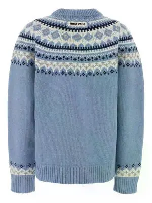 Miu Miu Fair Isle Patterned Wool Sweater