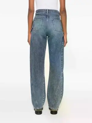 JW Anderson Twisted-effect Logo-patch Denim Jeans
