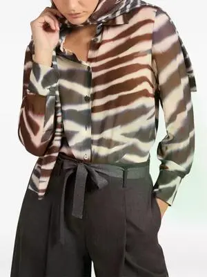 ELENA MIRO` Animal Print Shirt