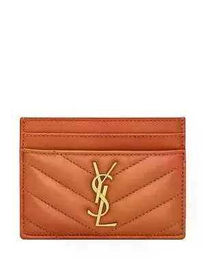 Saint Laurent Cassandre Leather Wallet - Orange