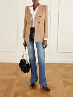 Chloé Double-breasted Wool-gabardine Blazer