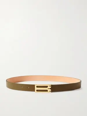 Victoria Beckham Frame Leather Belt - Green