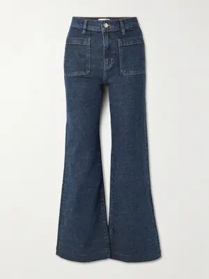 FRAME The Refined High-rise Wide-leg Jeans - Blue