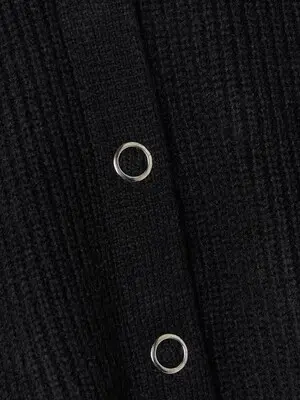 DEIJI STUDIOS Recycled Ribbed-knit Cardigan With Stud Details