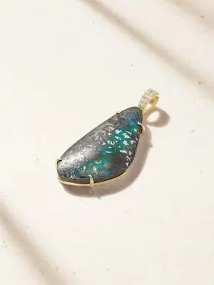 Jacquie Aiche 14-karat Gold, Opal And Diamond Pendant - Multi