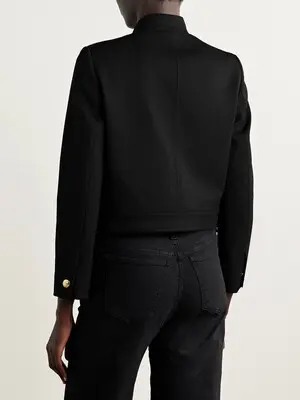 NILI LOTAN Hadley Cropped Wool-twill Jacket