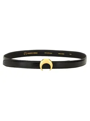 MARINE SERRE Belt With Buckle - Black
