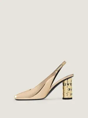 Givenchy Tape Slingbacks In Mirror Effect Leather