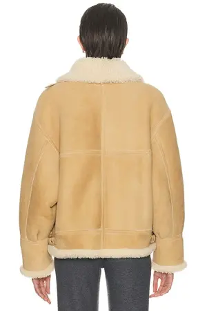 Nour Hammour Portia Shearling Aviator Jacket