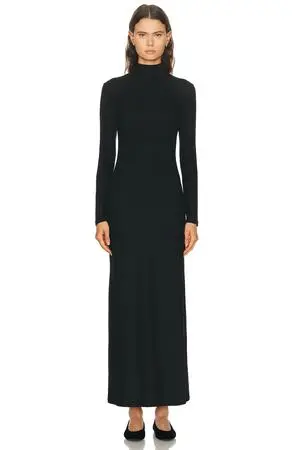 LESET Lauren Turtleneck Maxi Dress - Black